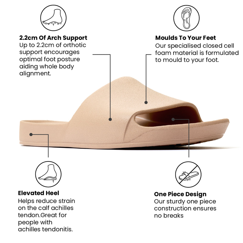 Arch Support Slides - Classic - Tan – Archies Footwear Pty Ltd ...
