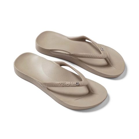 Arch Support Flip Flops - Classic - Crystal Taupe – Archies Footwear | UK