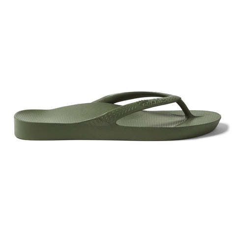 Arch Support Flip Flops - Classic - Olive – Archies Footwear | UK